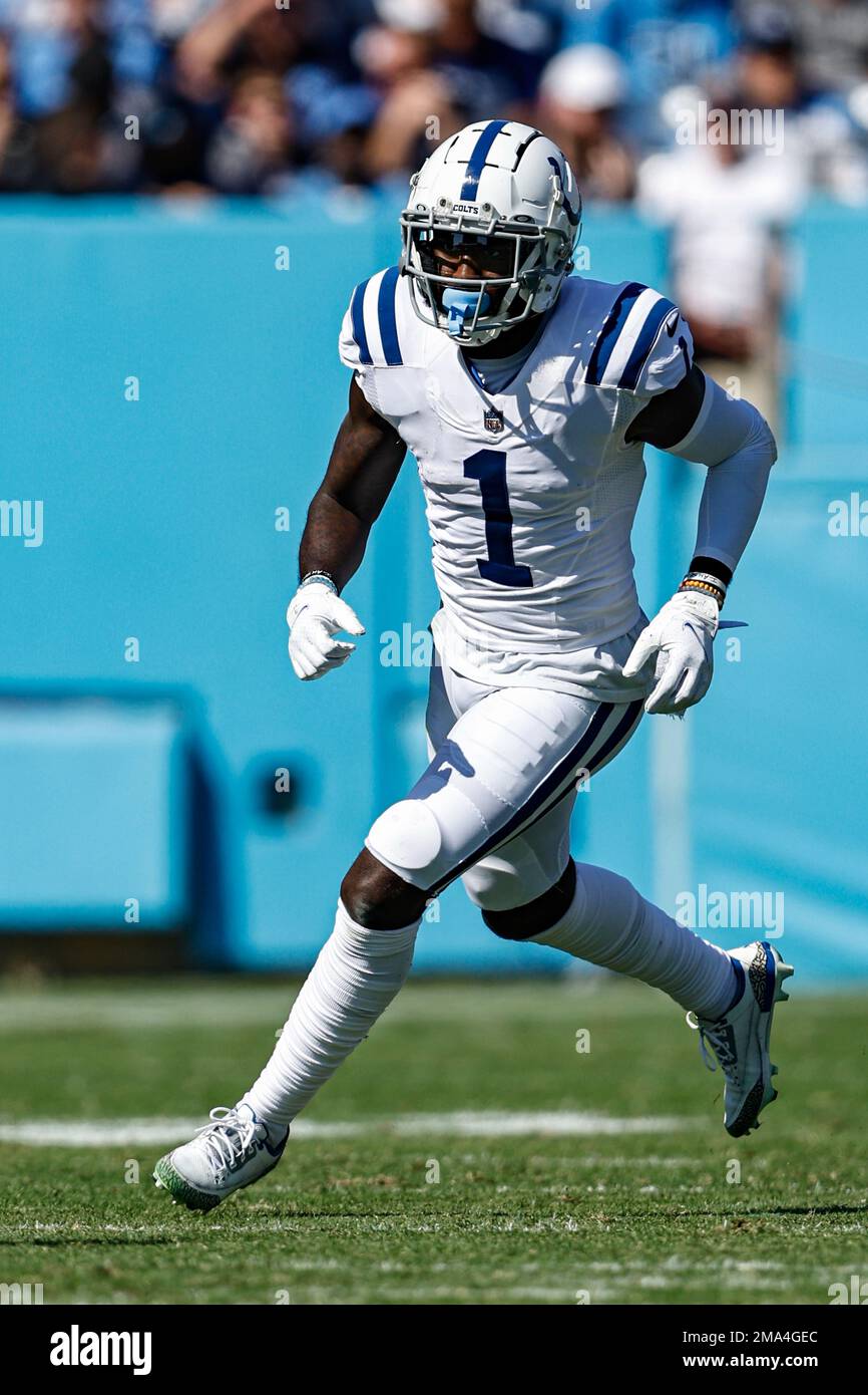 Indianapolis Colts wide receiver Parris Campbell (1) runs a route ...