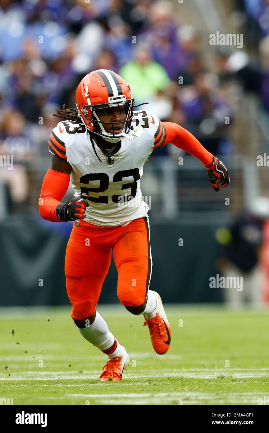 Cleveland Browns cornerback Martin Emerson Jr. (23) in action against ...
