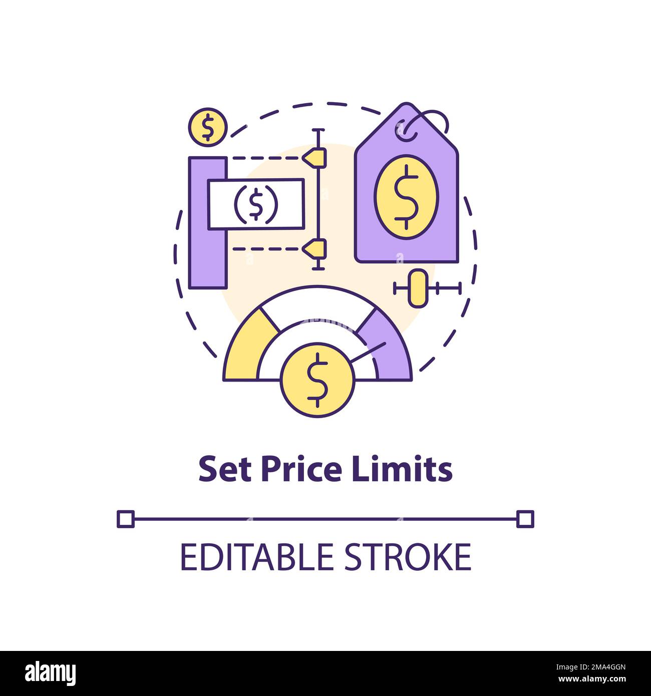 Set price limit concept icon Stock Vector Image & Art - Alamy