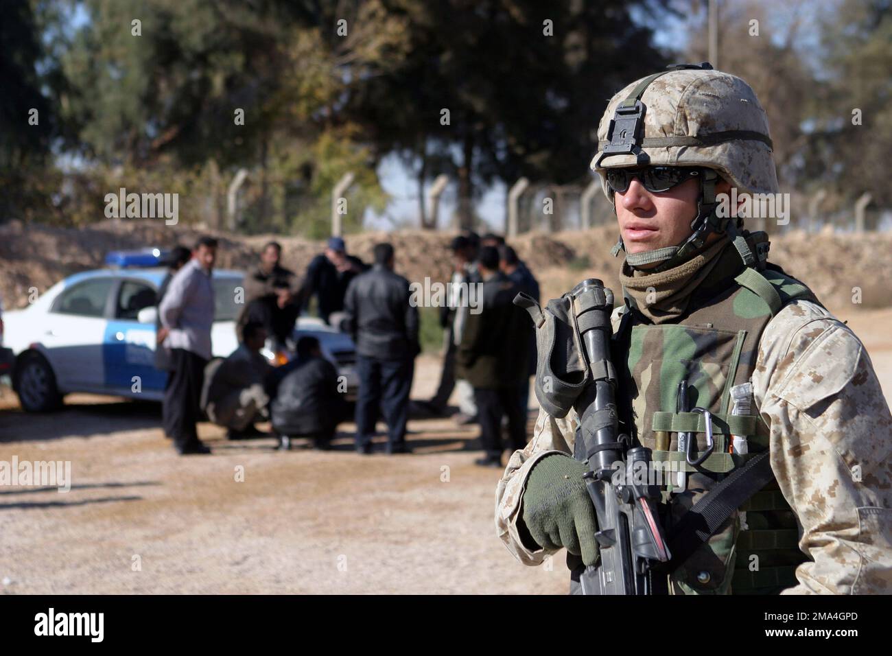 Armed with a Colt 5.56mm M16A2 Assault Rifle, US Marine Corps (USMC ...