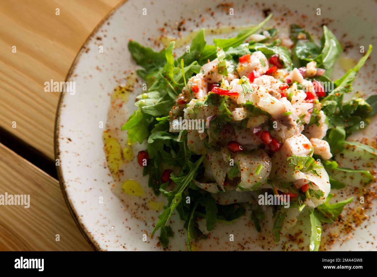 Calamari ceviche. The cebiche or ceviche is a dish consisting of fish ...