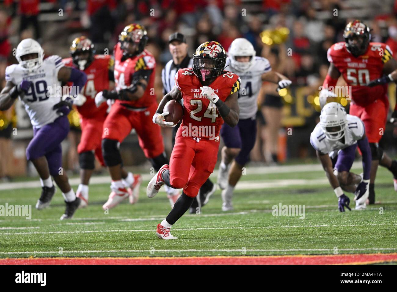 Maryland running back Roman Hemby runs for a touchdown against ...