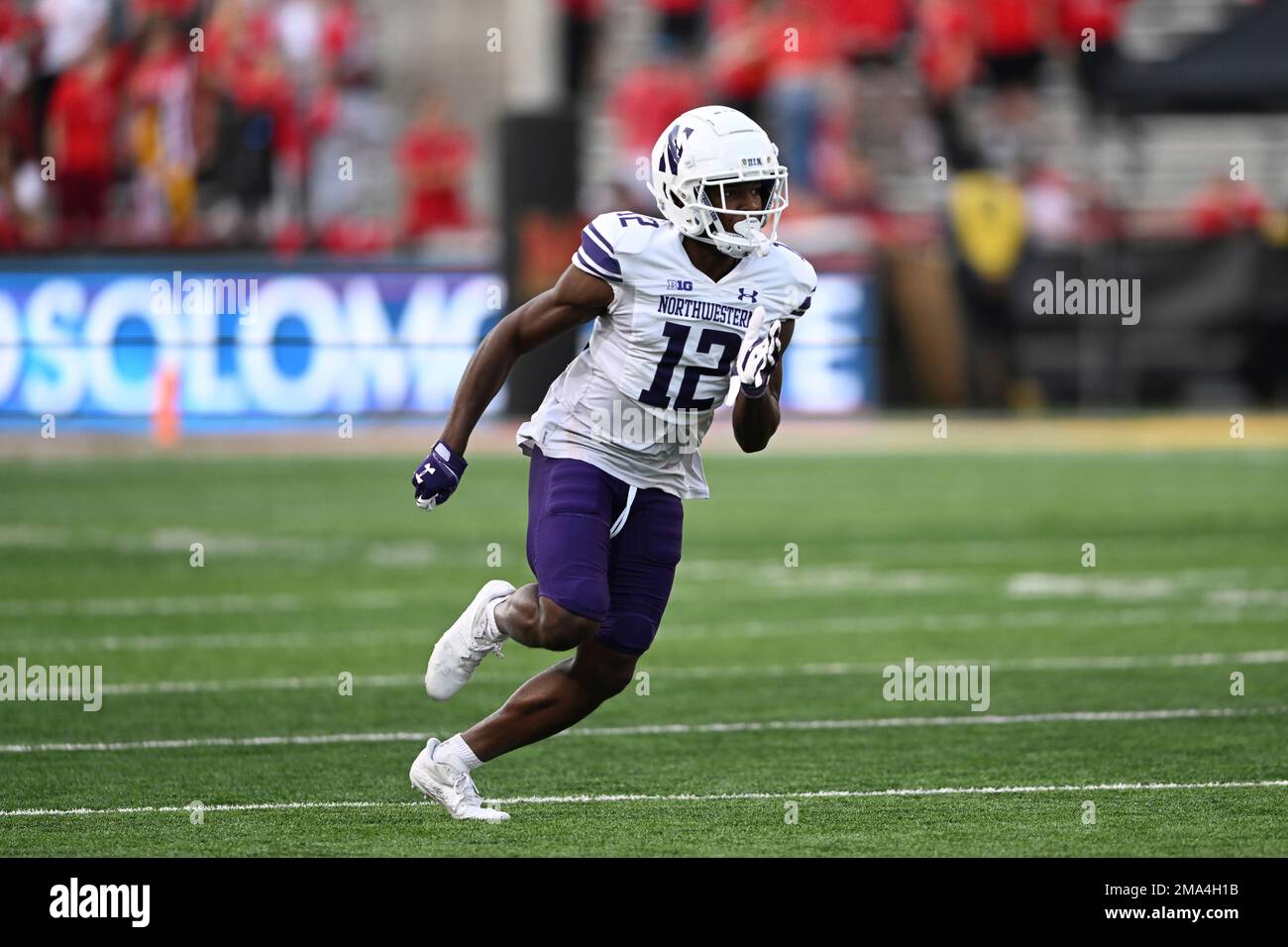 Northwestern wide receiver Preston Bacon in an NCAA college football ...