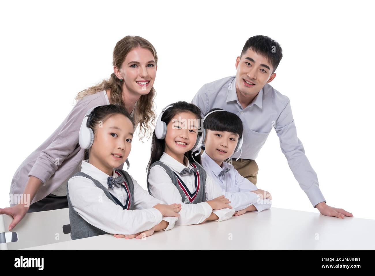 The teacher guiding students learning Stock Photo - Alamy