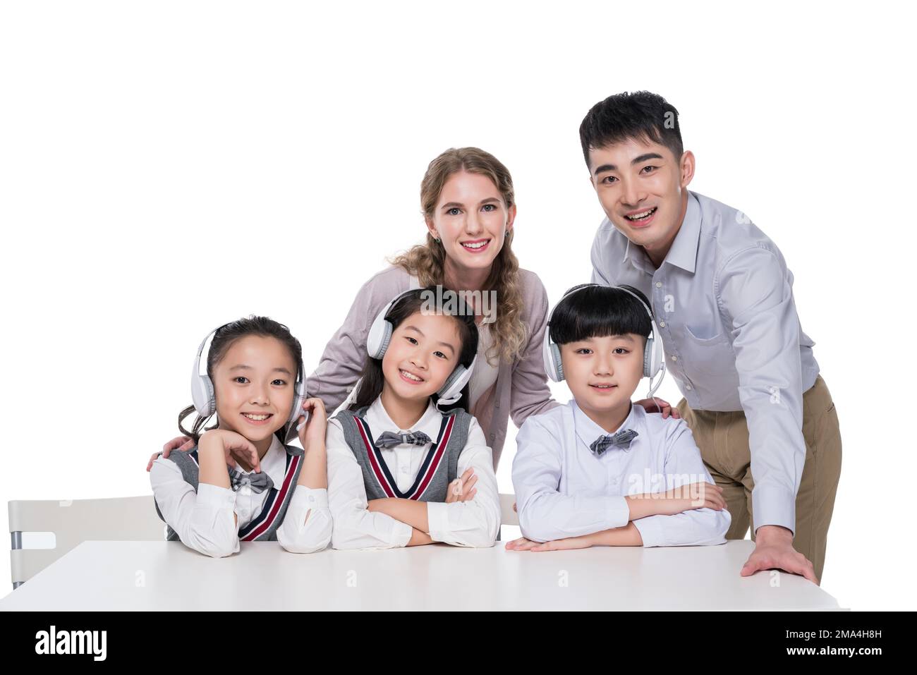 The teacher guiding students learning Stock Photo - Alamy