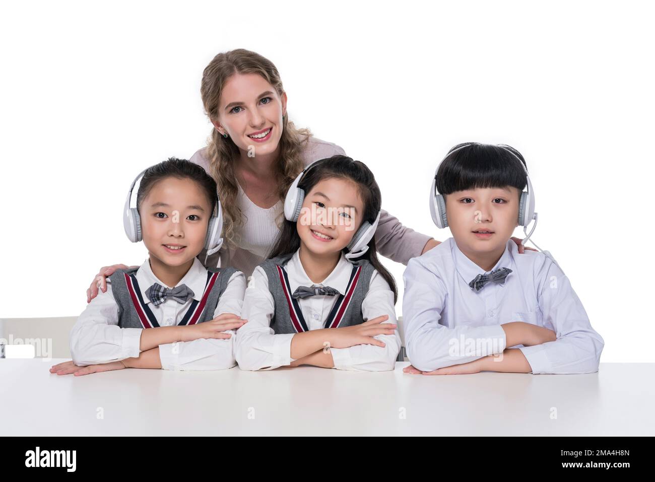 Female teachers guide students learning Stock Photo - Alamy