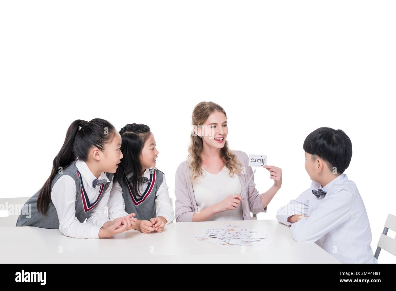 Female teachers guide students learning Stock Photo - Alamy