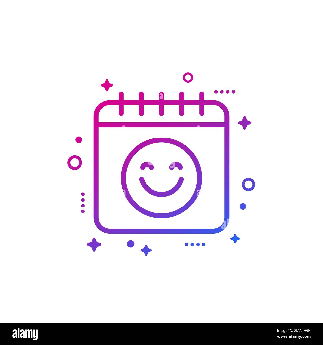 nice day icon with calendar and emoji Stock Vector Image & Art - Alamy