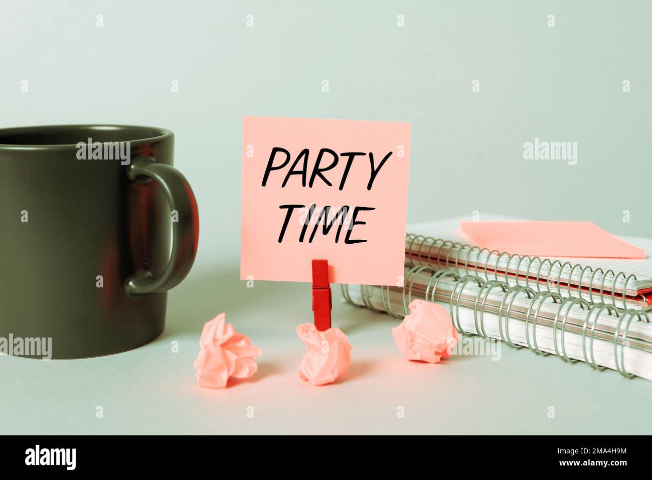 Text showing inspiration Party Time. Business showcase the right moment ...