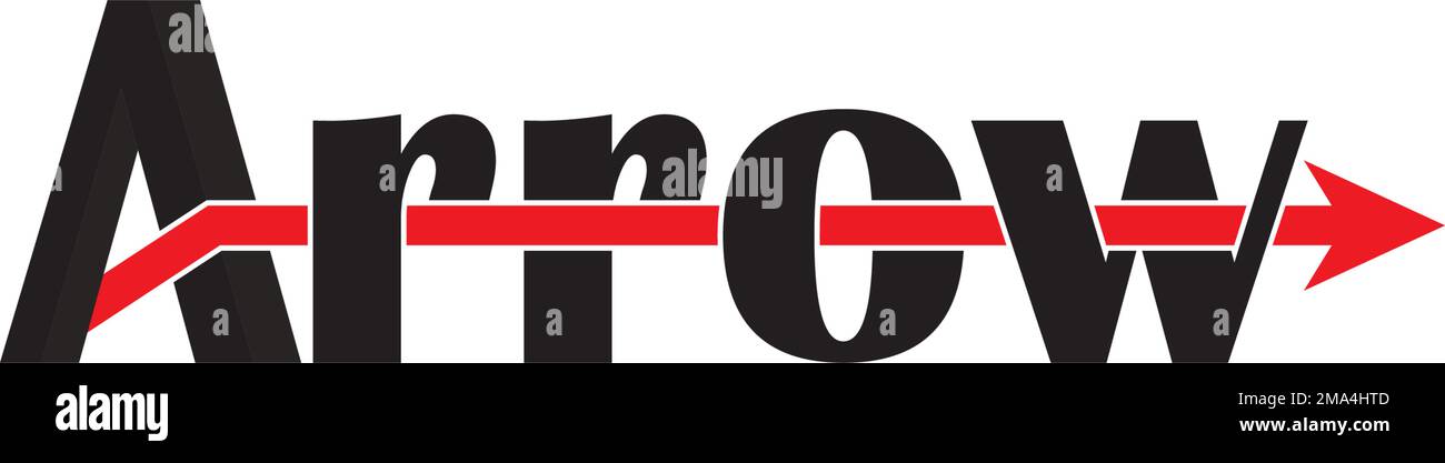 letter A and arrow logo, vector illustration template design Stock ...