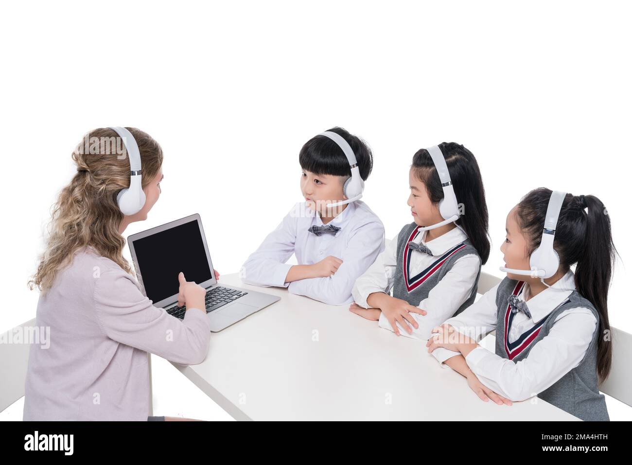 Female teachers guide students learning Stock Photo - Alamy