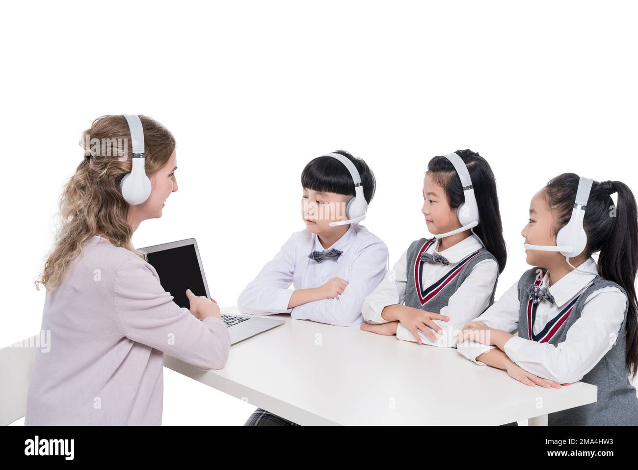 Female teachers guide students learning Stock Photo - Alamy
