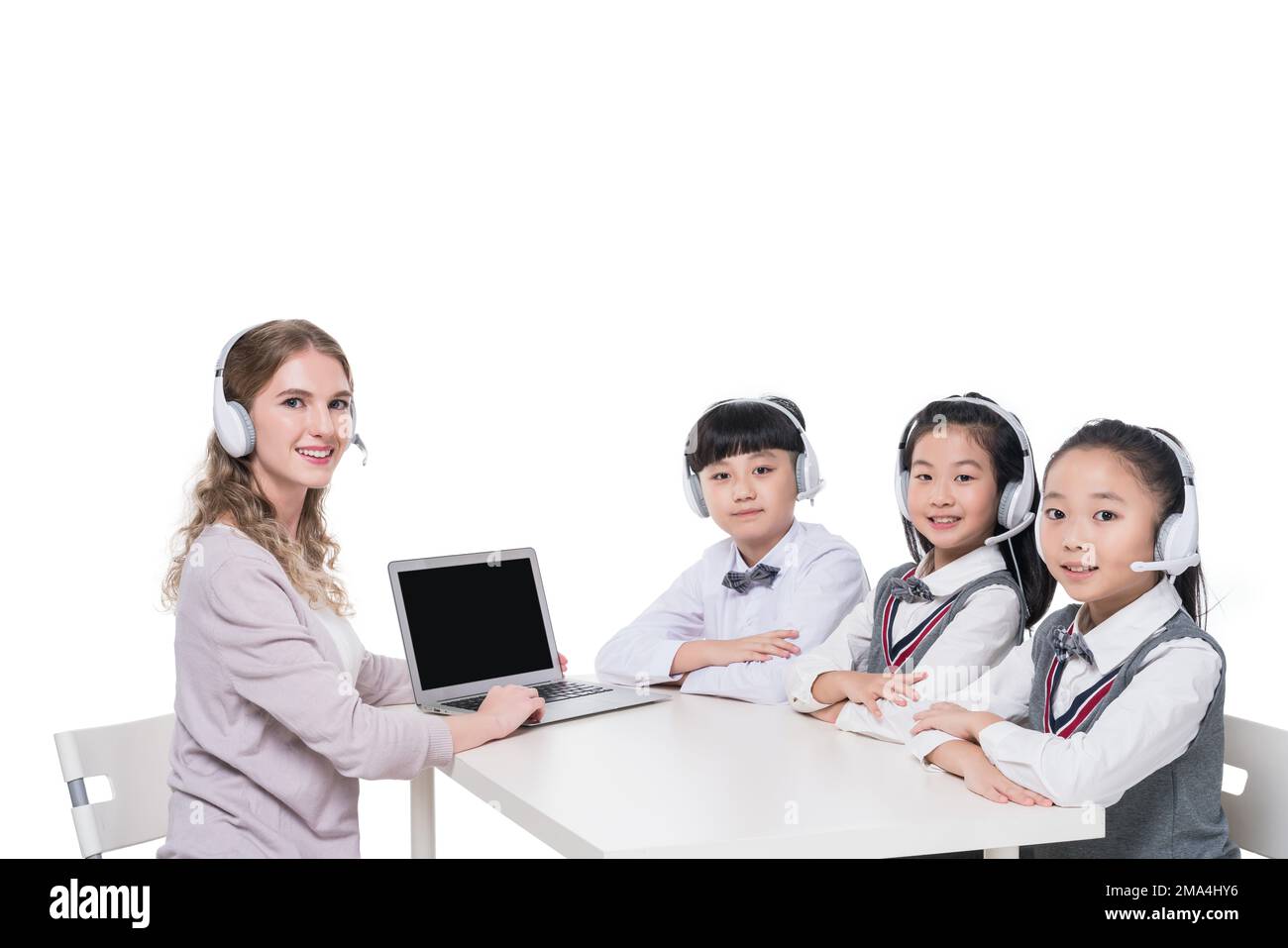 Female teachers guide students learning Stock Photo - Alamy