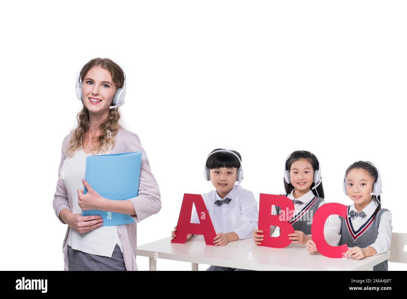 Female teachers guide students learning Stock Photo - Alamy