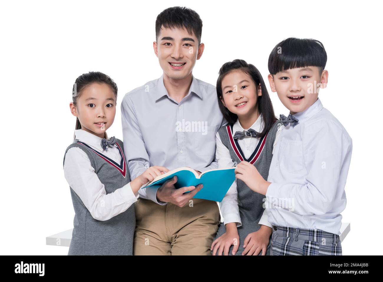 The teacher guiding students learning Stock Photo - Alamy