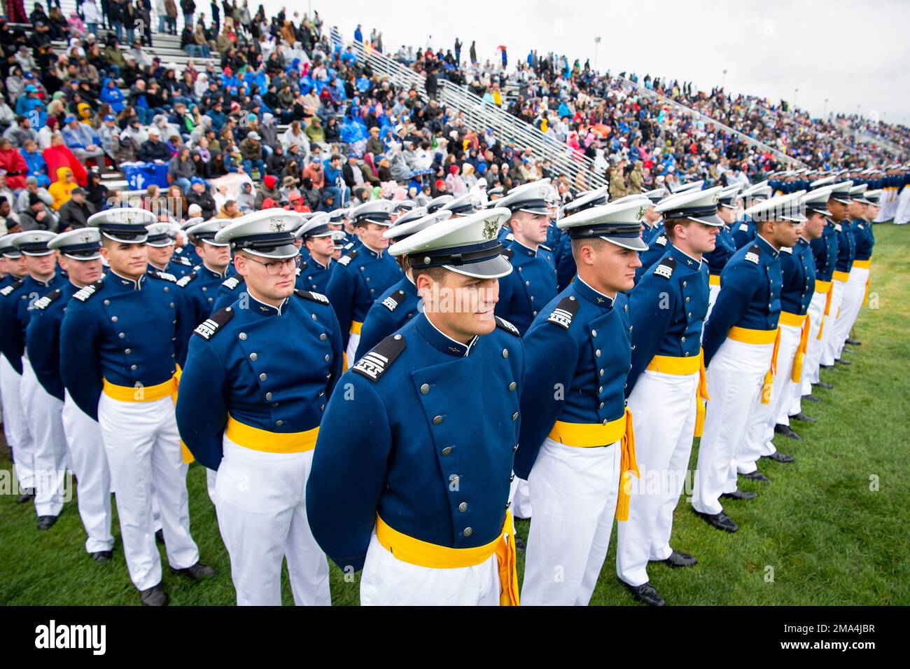 U.S. AIR FORCE ACADEMY, Colo. — U.S. Air Force Academy cadets stand in ...
