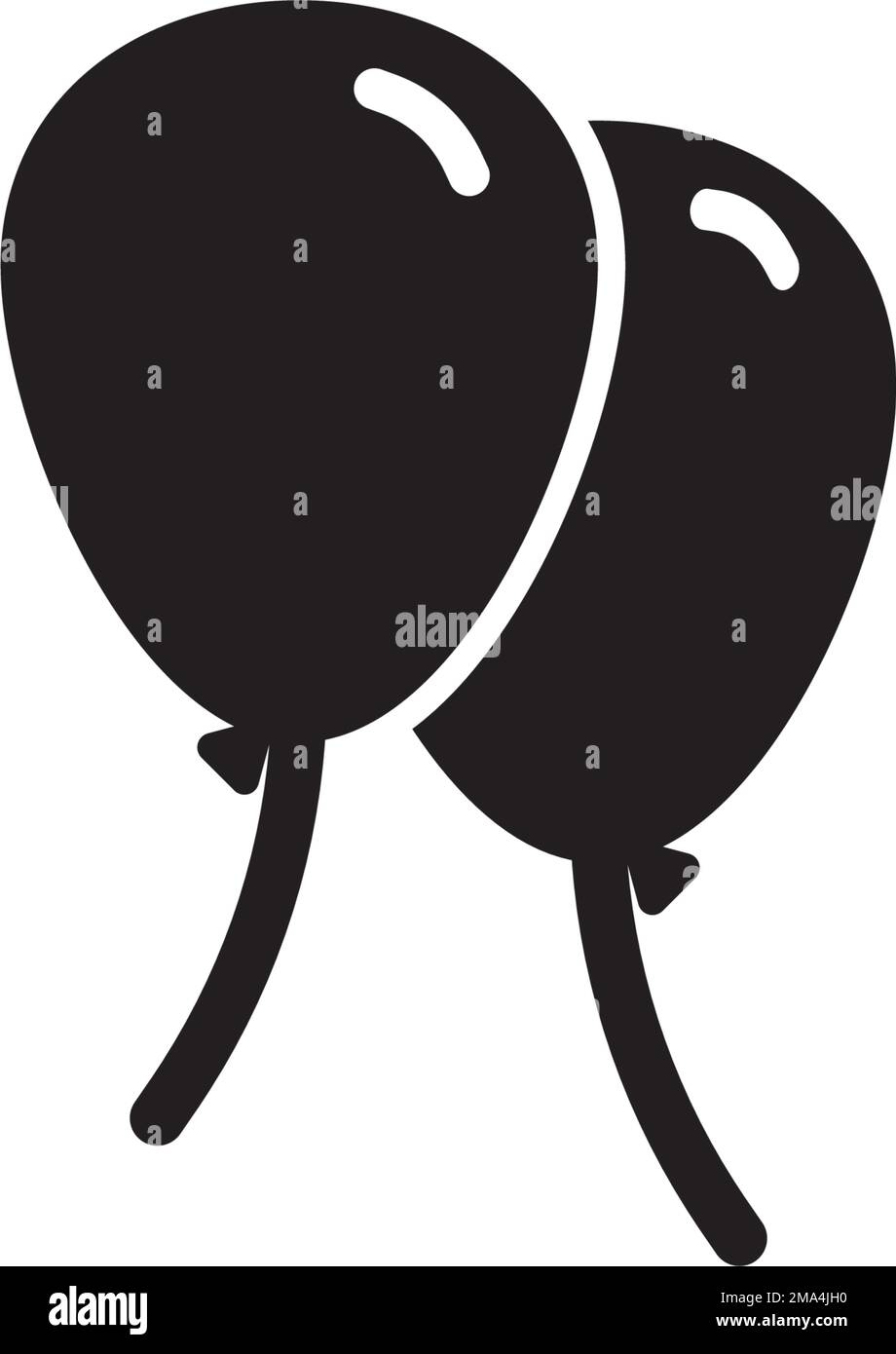 balloons icon glyph design vector illustration logo template Stock ...