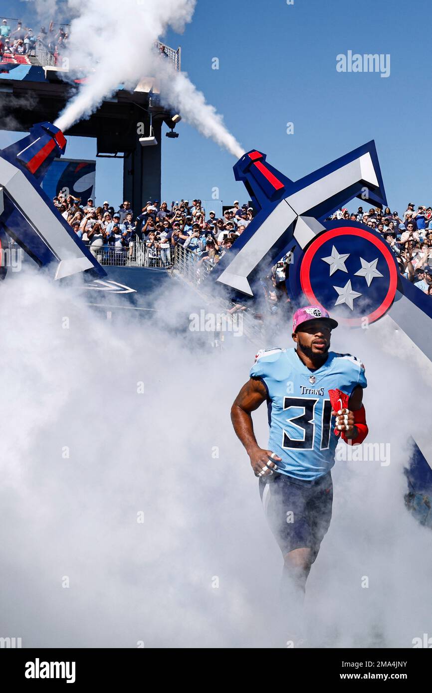 Tennessee Titans safety Kevin Byard (31) takes the field before their ...