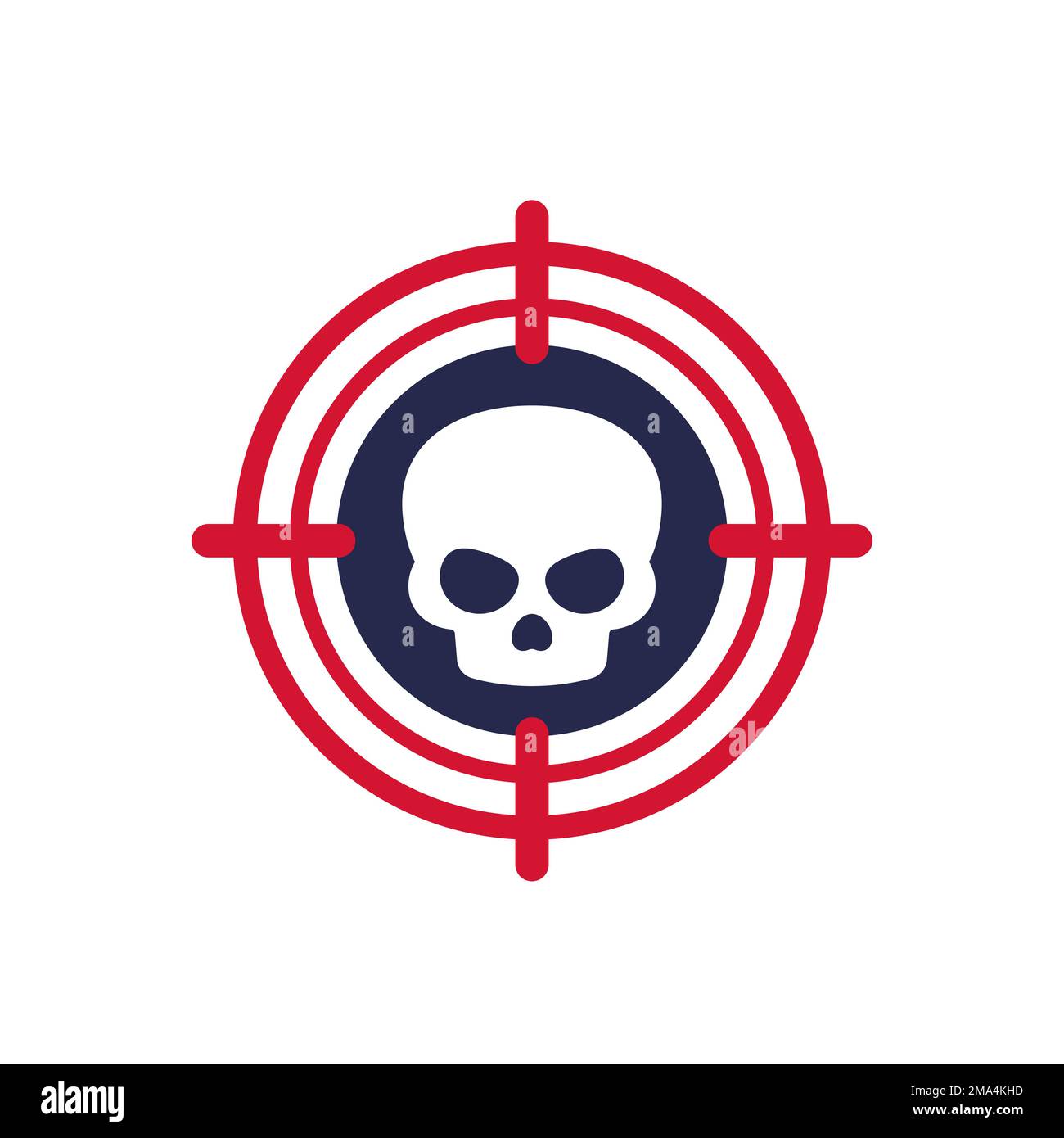 skull and target icon, vector Stock Vector Image & Art - Alamy