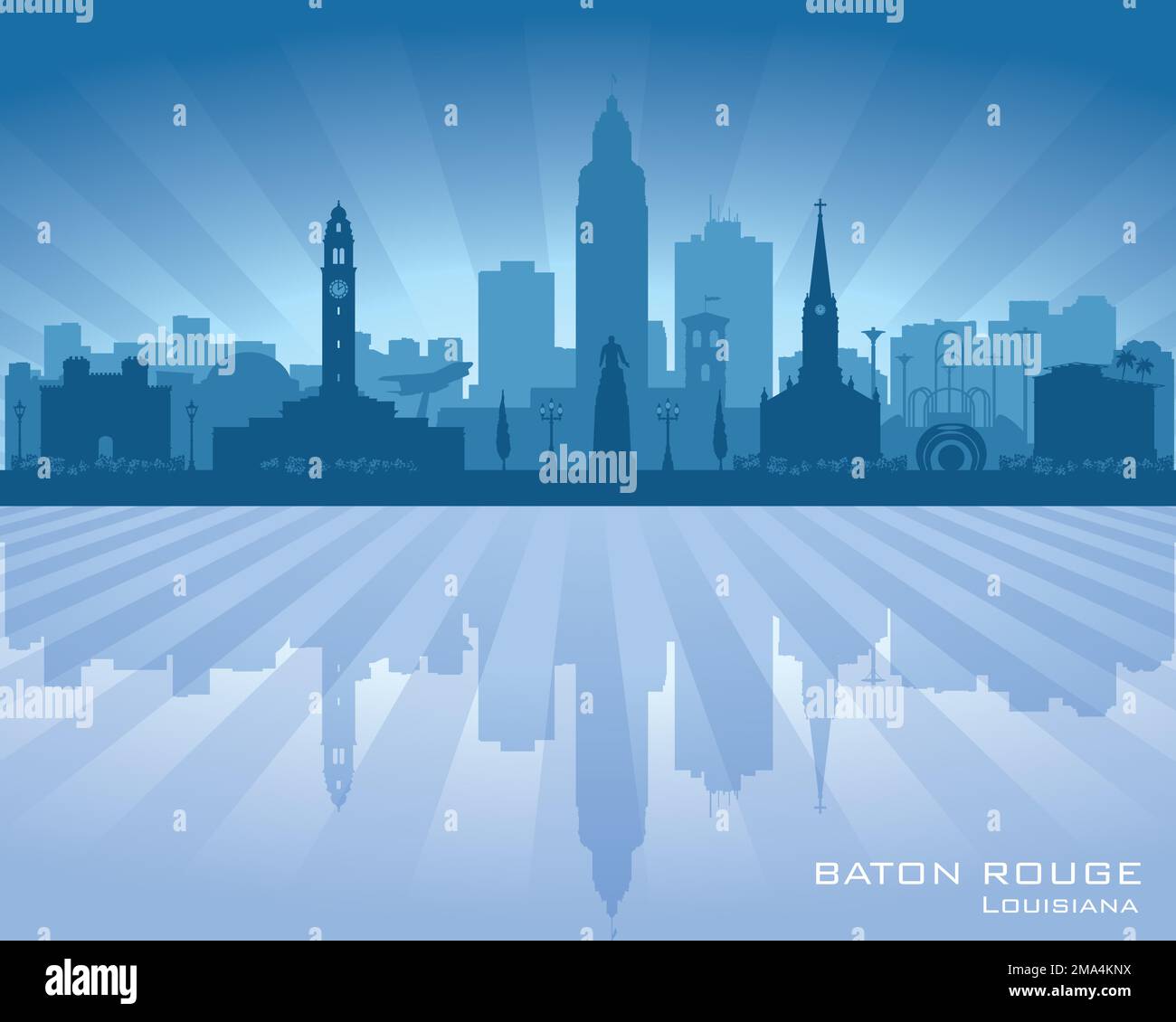 Baton rouge skyline silhouette hi-res stock photography and images - Alamy