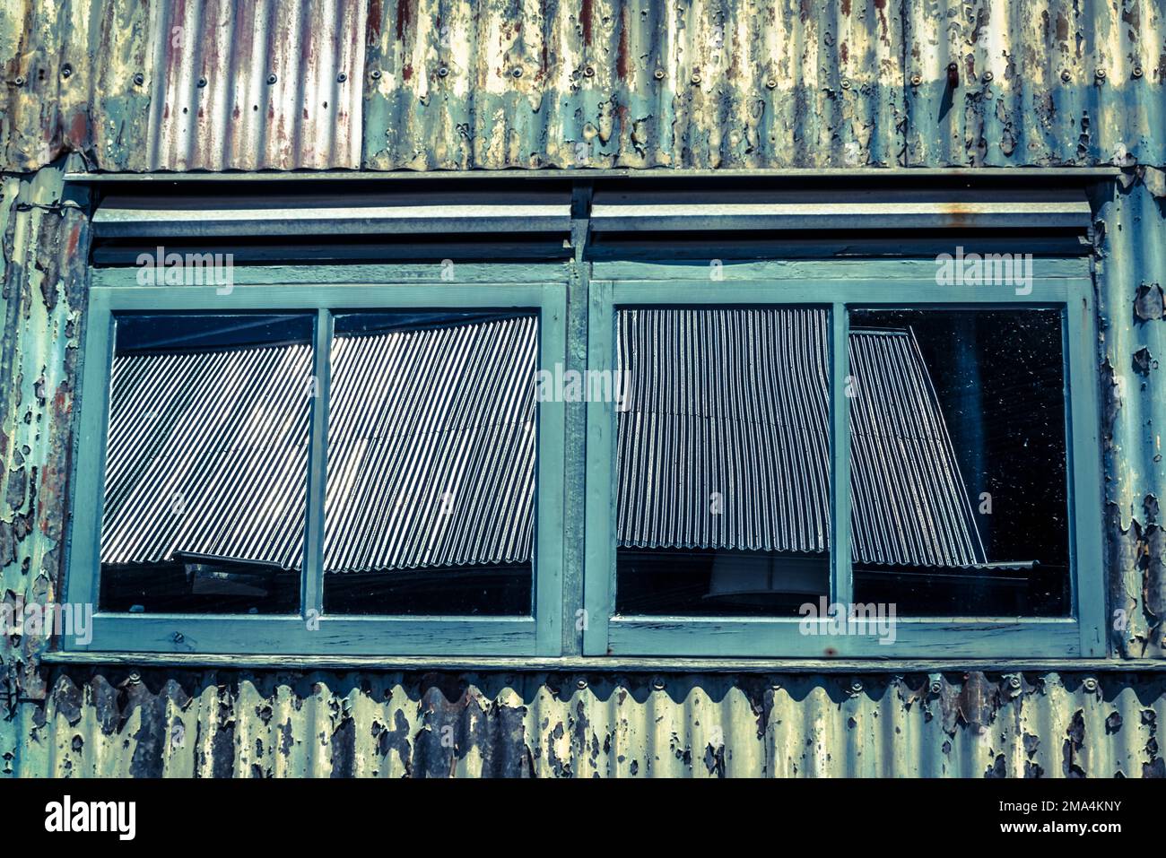 Abandoned industrial building with corrugated metal cladding, Sydney ...