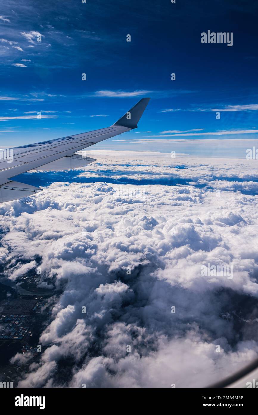 Outside the airplane window Stock Photo - Alamy