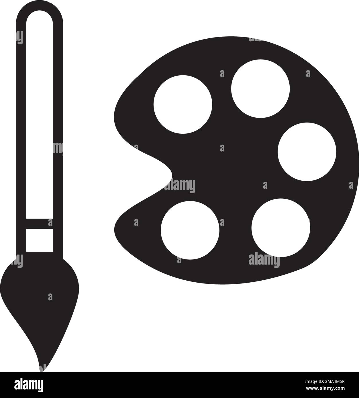 paint brush logo, vector illustration simple design Stock Vector Image ...