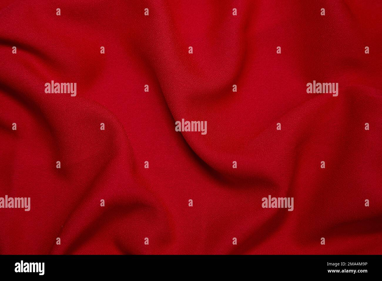 Red fabric background. Red cloth waves background texture. Red fabric ...