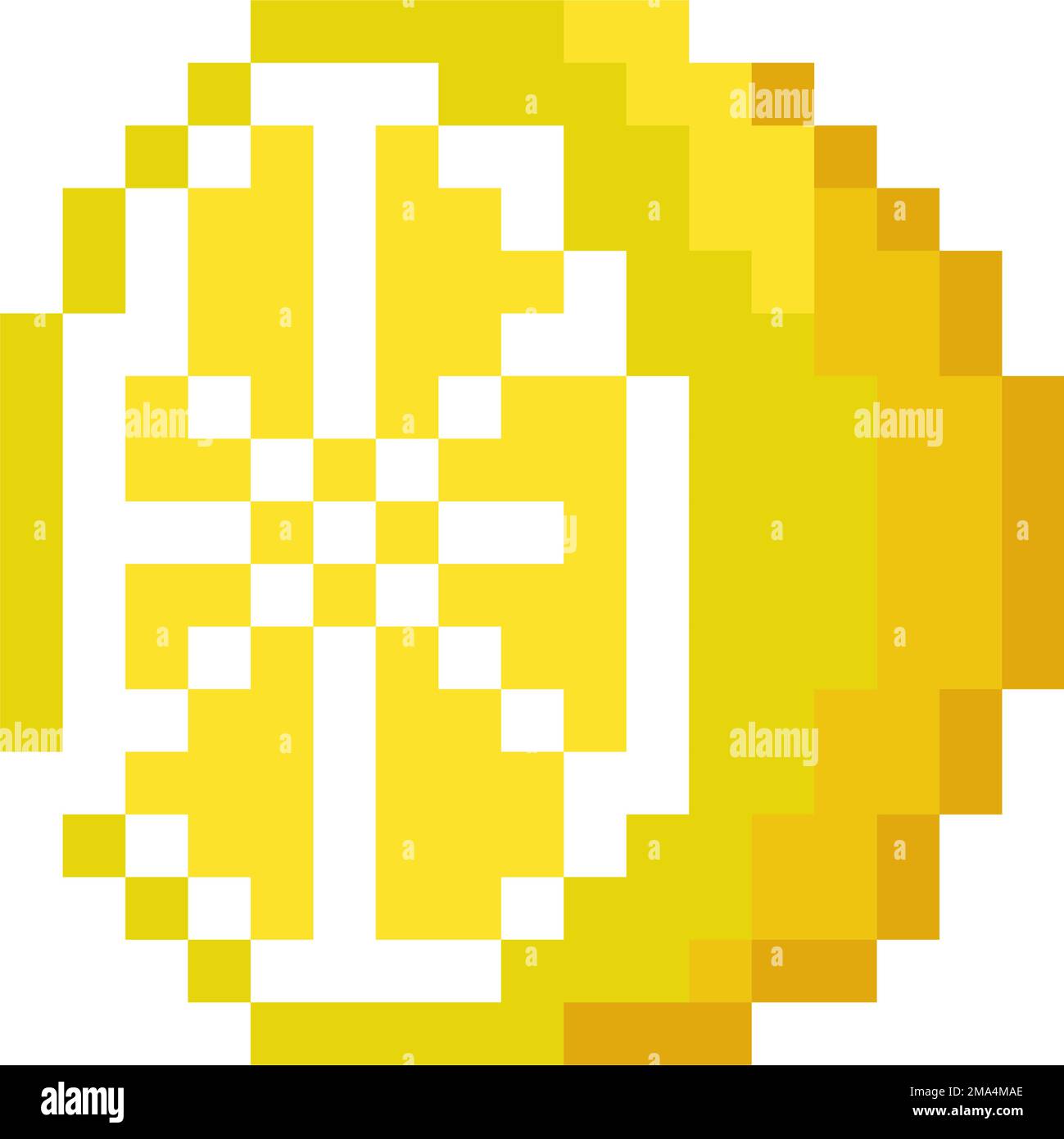 Sliced fruit, pixelated lemon icon 8 bit style Stock Vector Image & Art ...