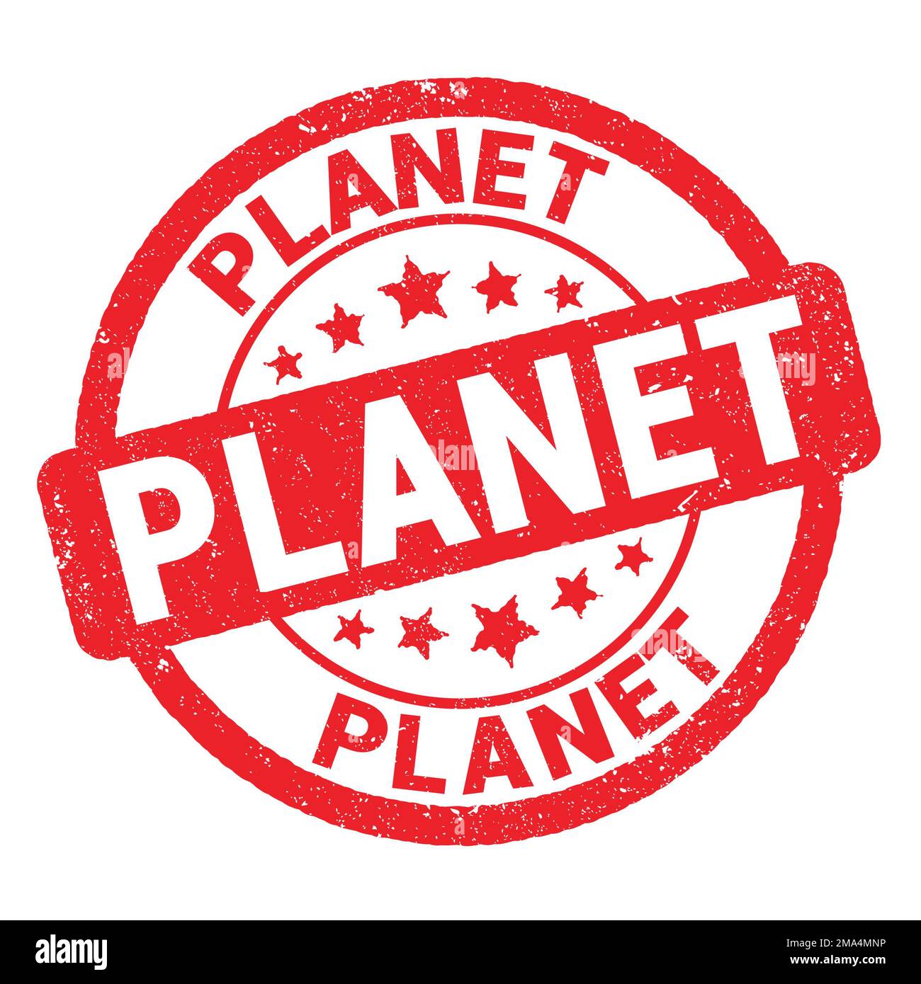 PLANET text written on red grungy stamp sign Stock Photo - Alamy