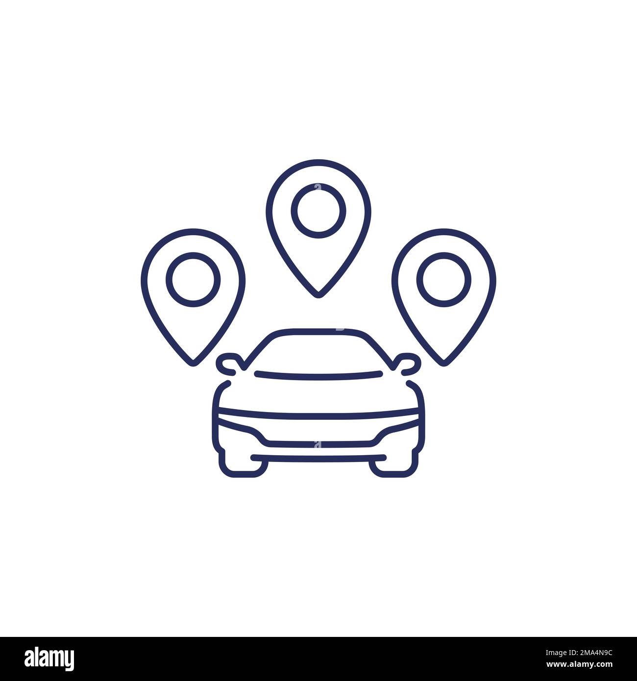 Line icon car sharing Cut Out Stock Images & Pictures - Alamy