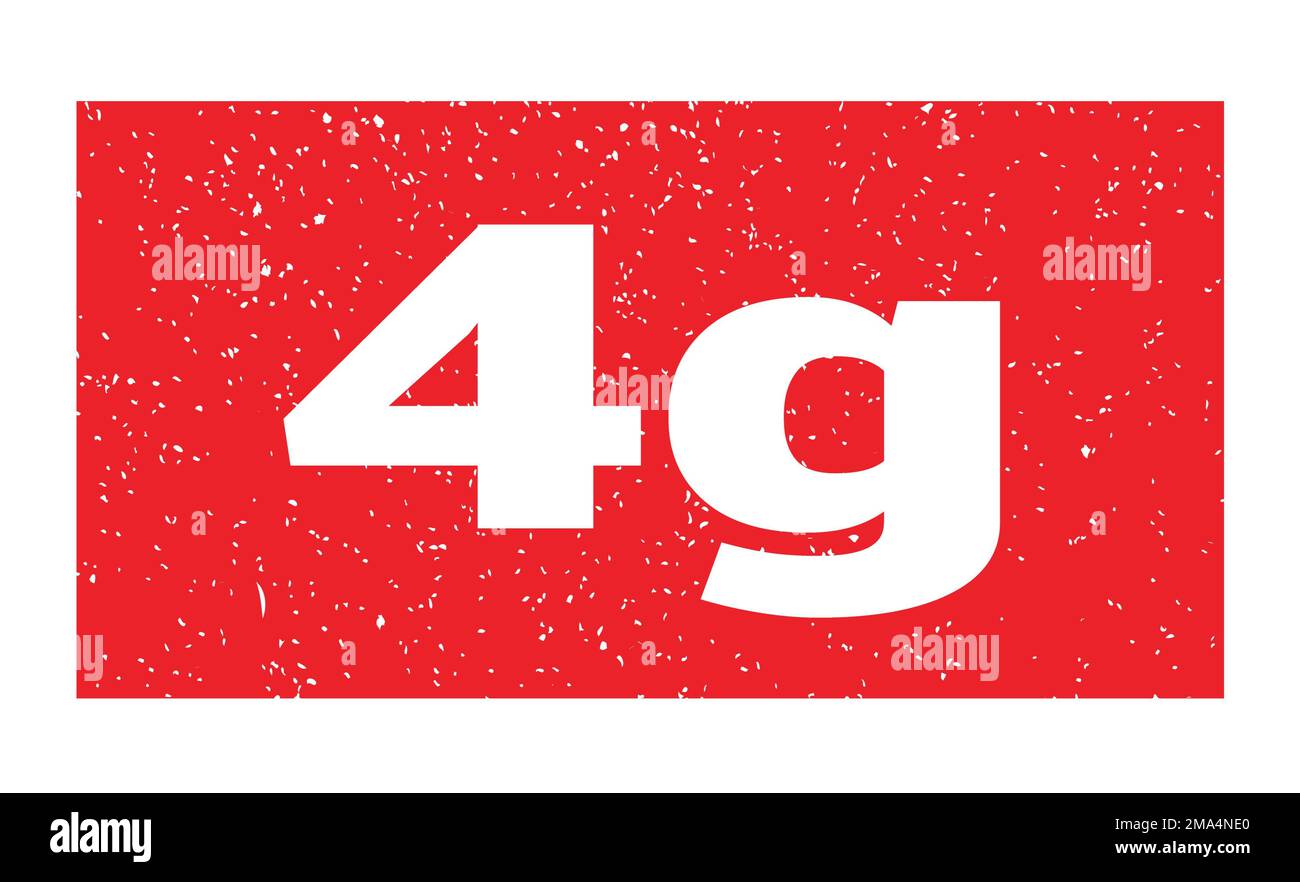 4g text written on red grungy stamp sign Stock Photo - Alamy