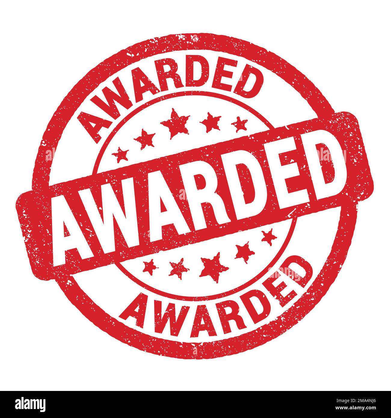 AWARDED text written on red grungy stamp sign Stock Photo - Alamy