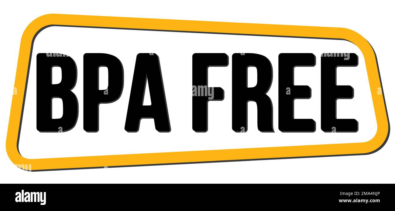 BPA FREE text written on yellow-black trapeze stamp sign Stock Photo ...