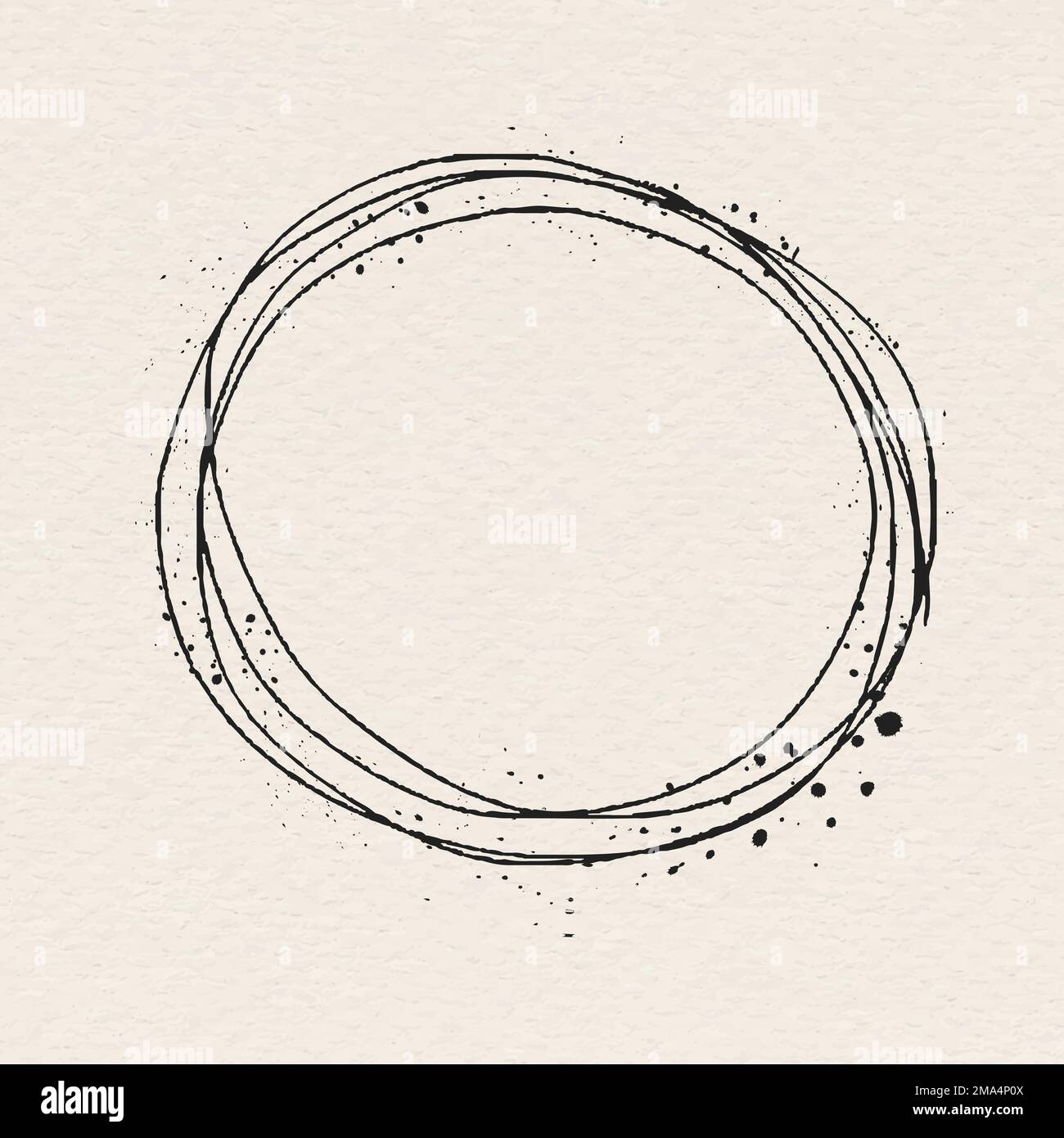 Minimal round line art frame vector Stock Vector Image & Art - Alamy