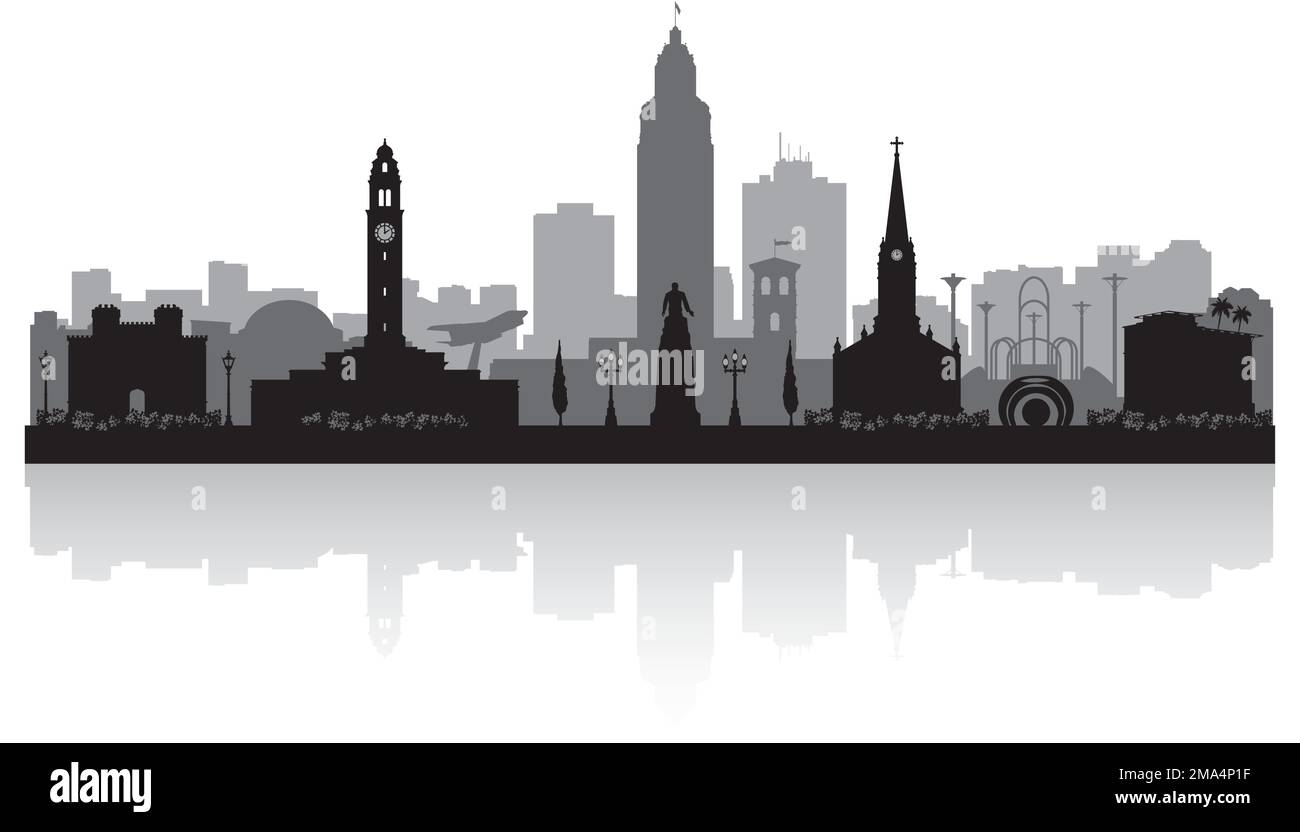Baton Rouge Louisiana city skyline vector silhouette illustration Stock ...
