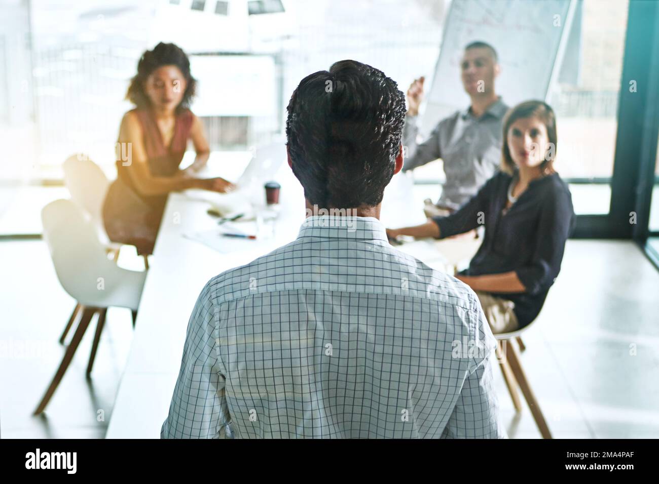 Presentation, leadership or business people in marketing business ...