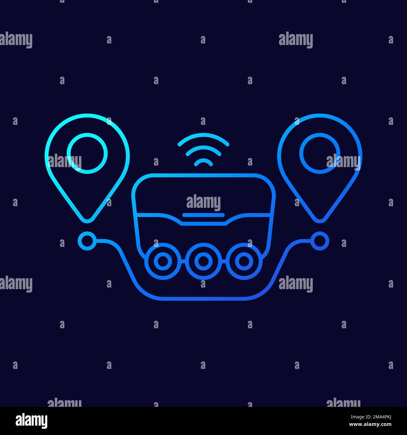delivery robot icon, linear design Stock Vector Image & Art - Alamy