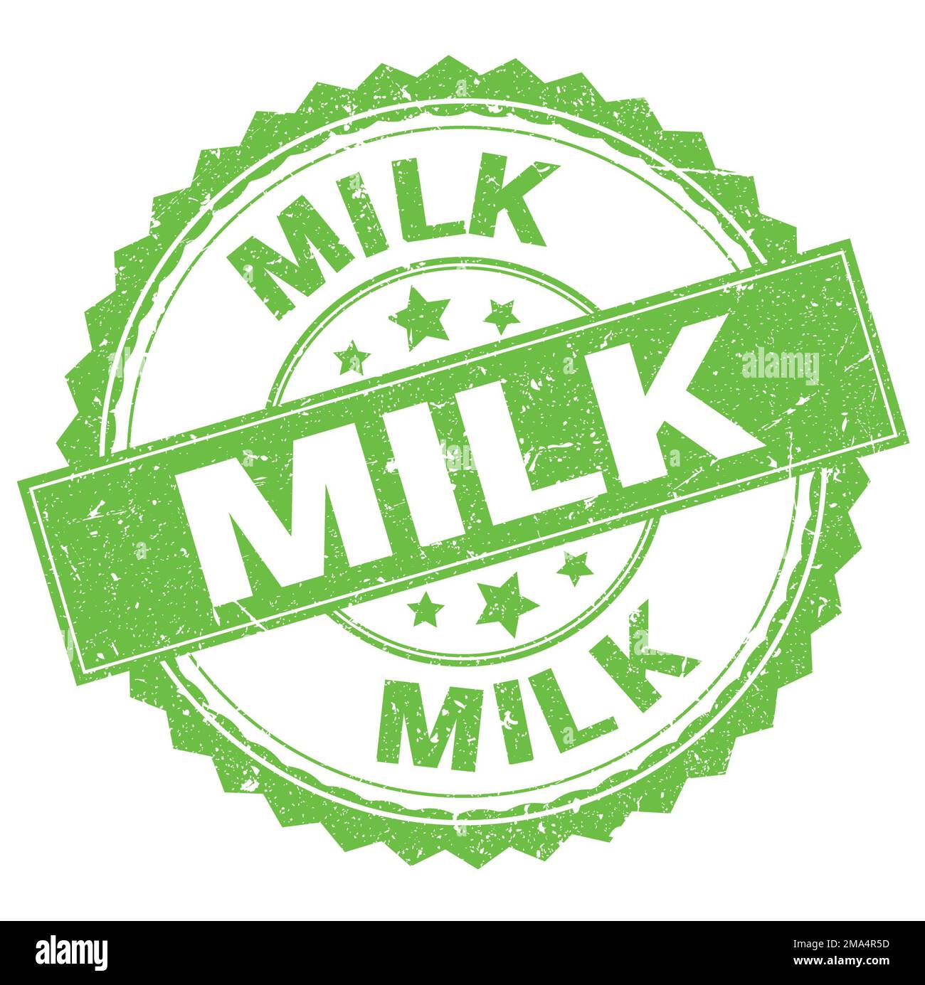 MILK text written on green round stamp sign Stock Photo - Alamy