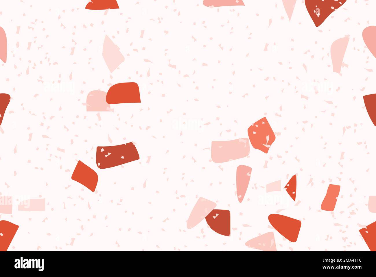 Terrazzo seamless pattern background vector in pink and red Stock ...