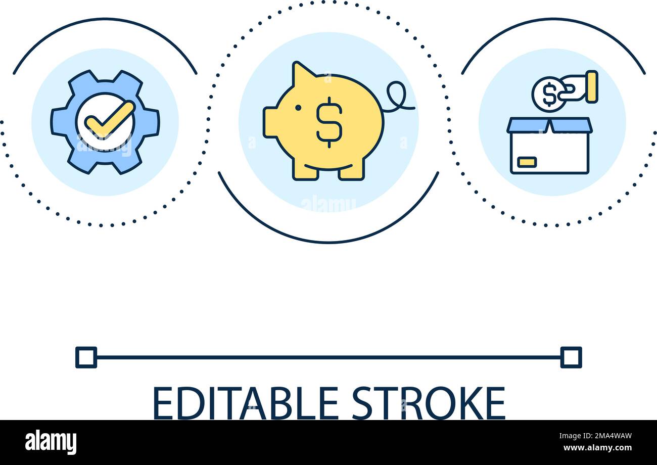 Money savings loop concept icon Stock Vector Image & Art - Alamy