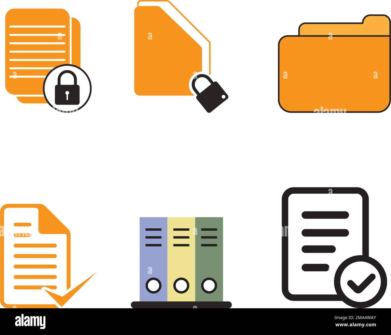 Computer folder with blank documents Stock Vector Images - Alamy