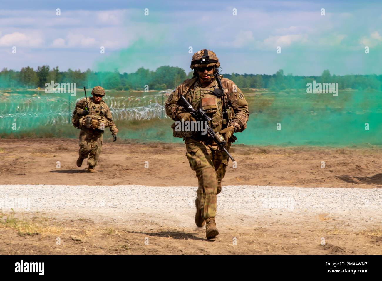 U.S. Army Staff Sgt. Nicholas Scott, a 12B combat engineer, assigned to ...
