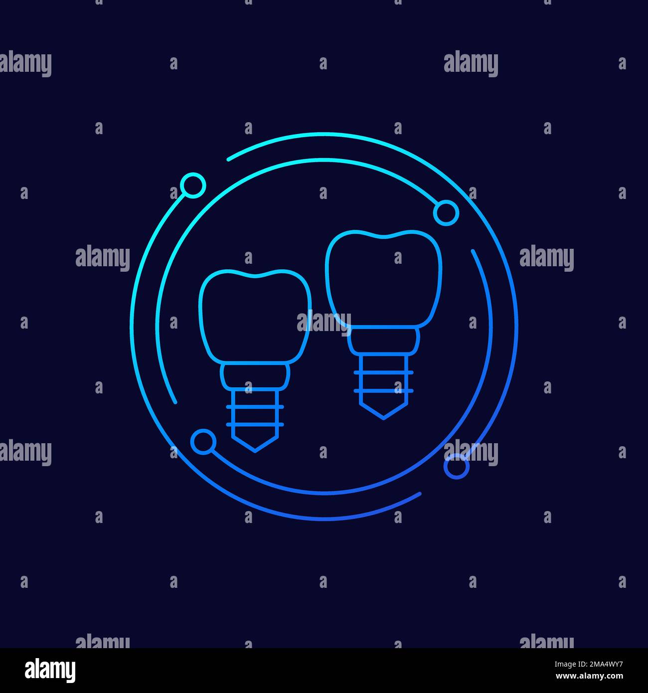dental implants line icon, vector Stock Vector Image & Art - Alamy
