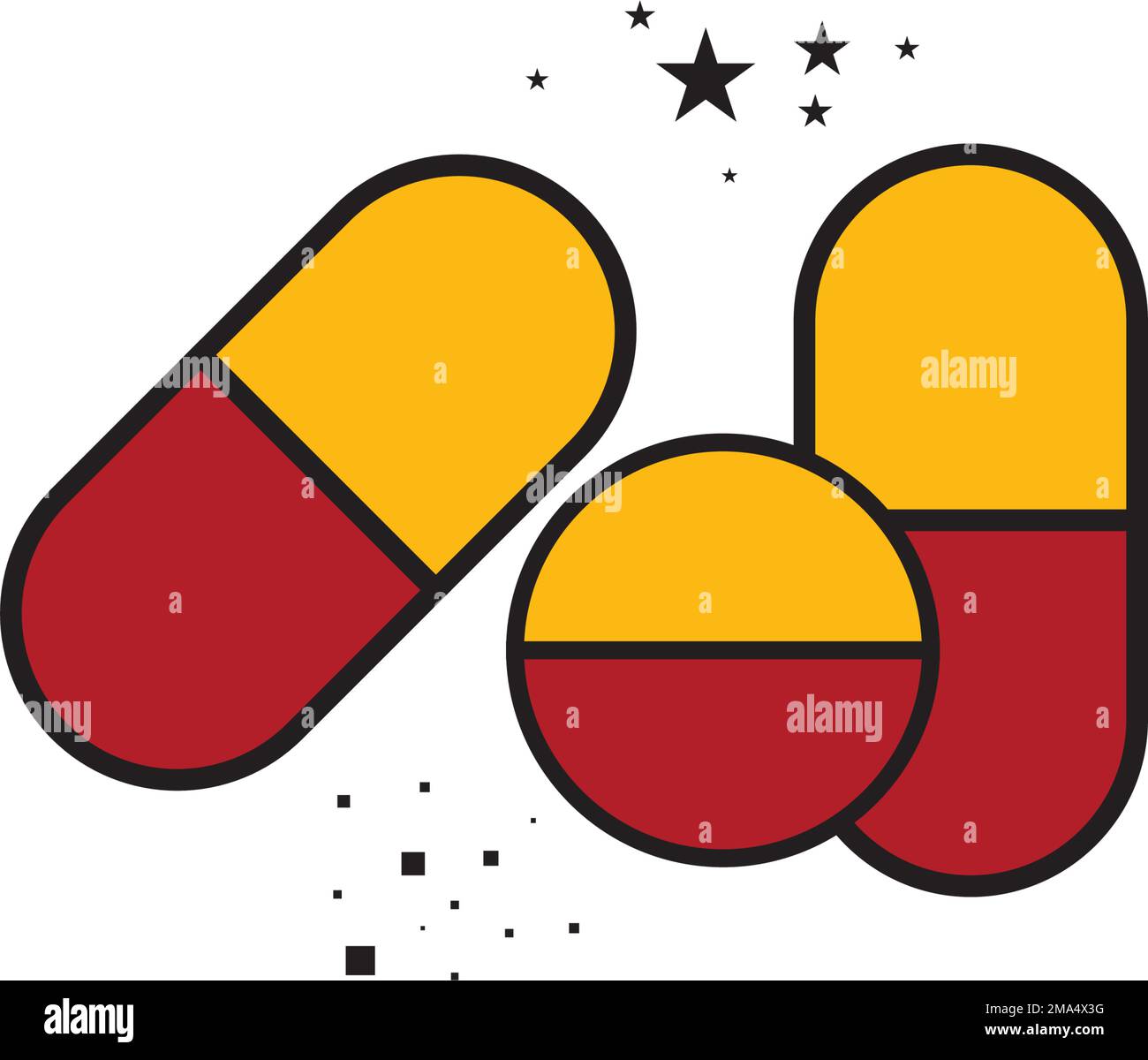 medicine or supplement icon, vector illustration logo template Stock ...