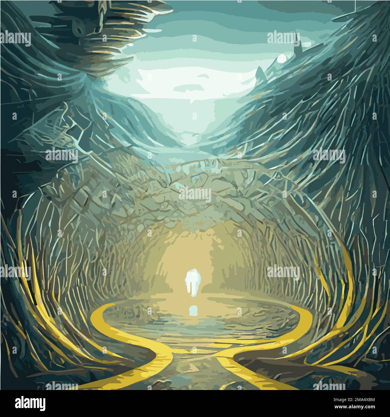 Surreal dramatic landscape Stock Vector Images - Alamy