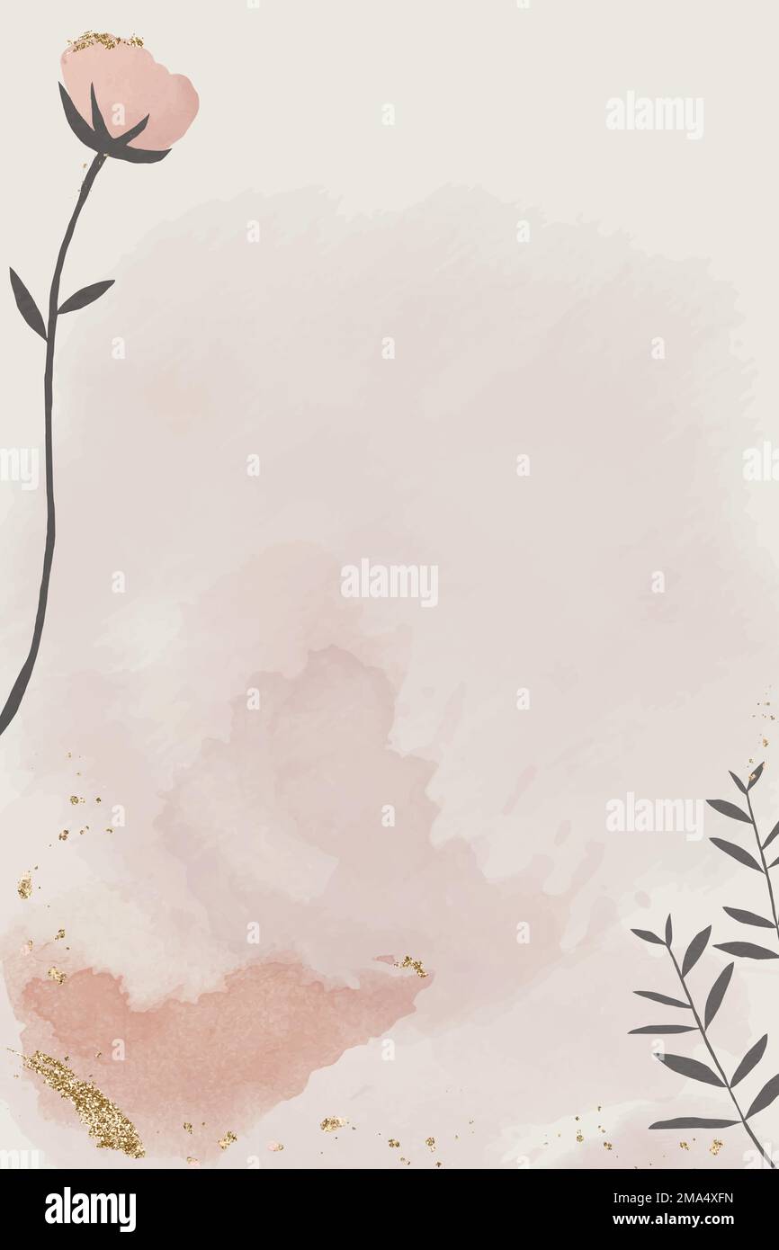 Watercolor paper with floral design vector Stock Vector Image & Art - Alamy