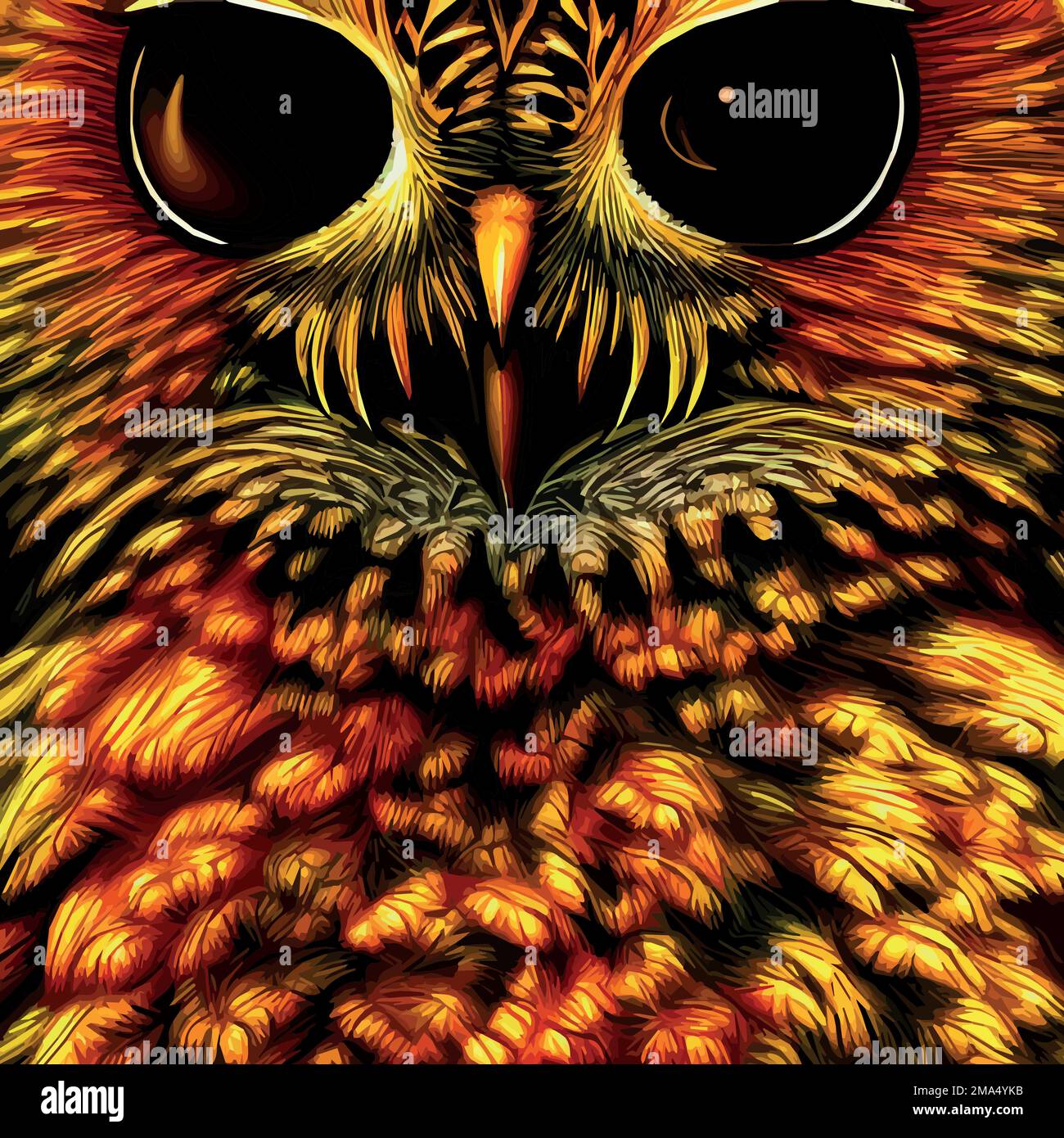 Magician owl of the forest Stock Vector Images - Alamy