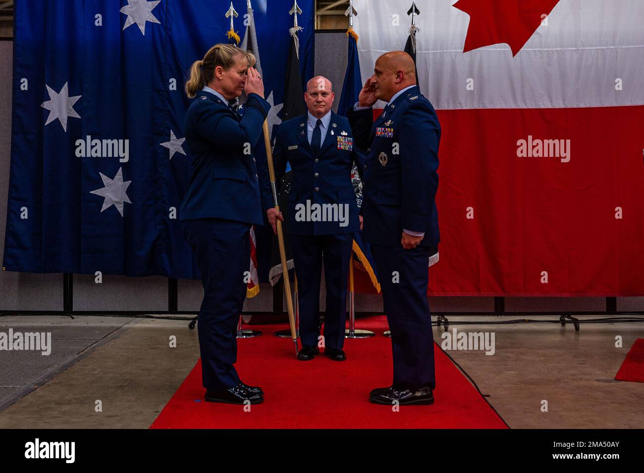 Col. Phillip Verroco, right, the newly appointed Space Delta 5 (DEL 5 ...