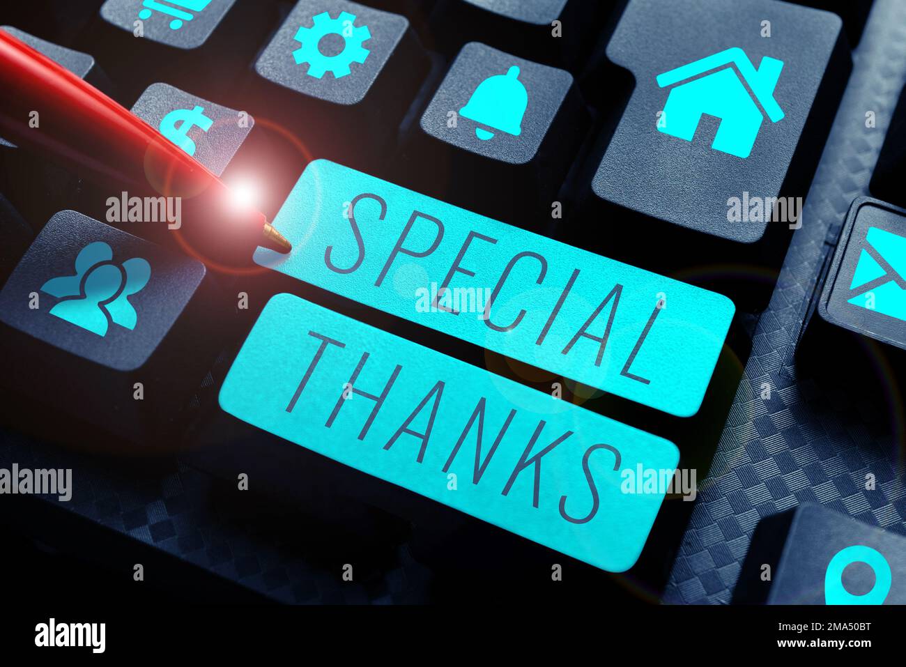 Conceptual caption Special Thanks. Word Written on expression of ...